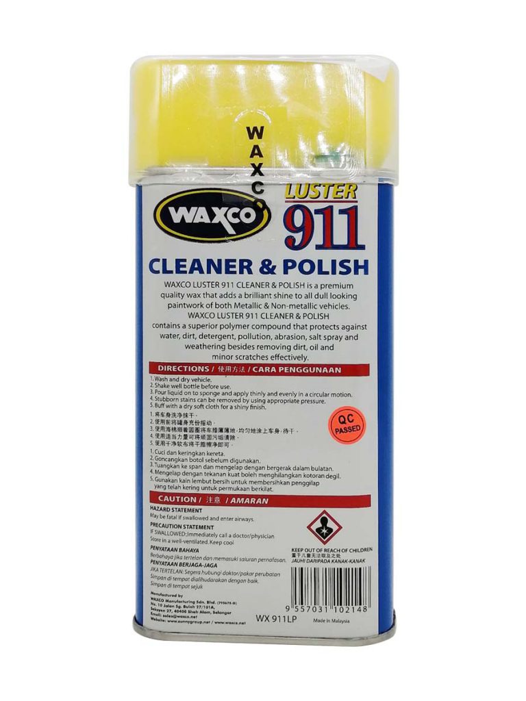 Luster 911 Cleaner & Polish 530 ml – WAXCO Auto Care