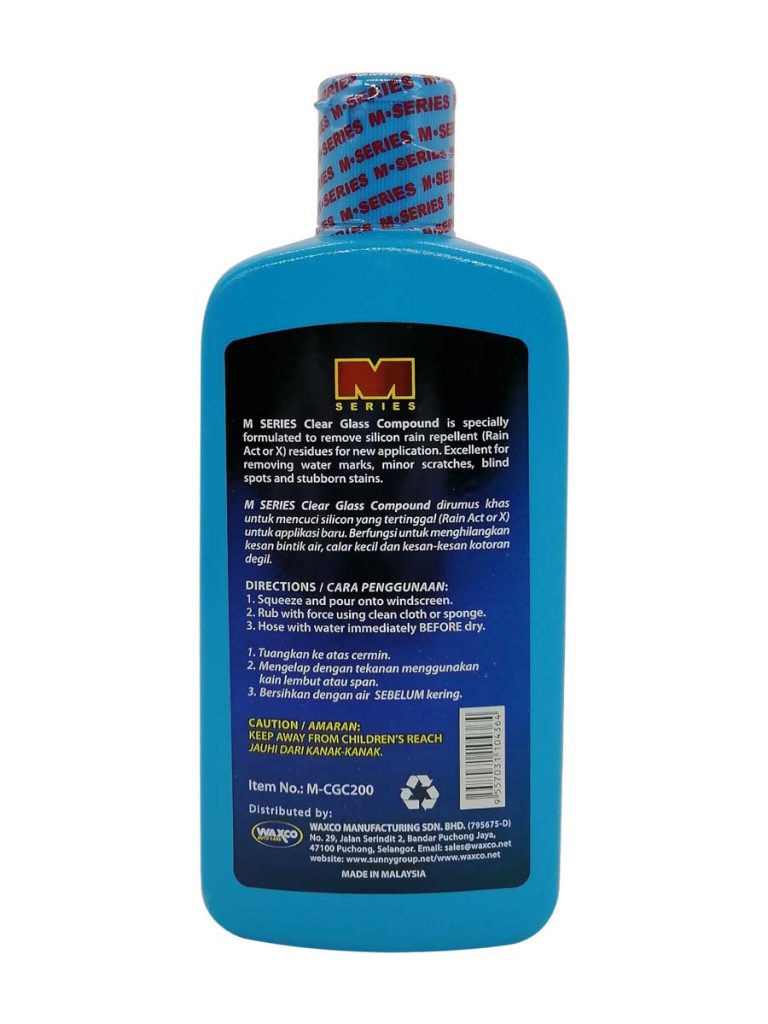 M-Series Clear Glass Compound 200ml – WAXCO Auto Care